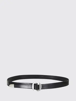 ORTIGNI Belt With Silver-tone Buckle - Black