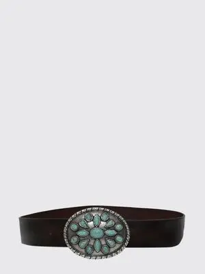 ORTIGNI Embellished Leather Belt - Dark