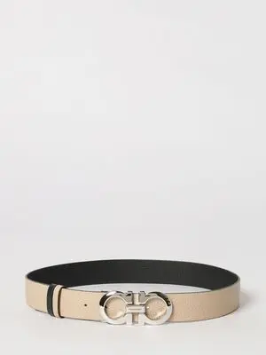 FERRAGAMO Gancini Belt - Beige