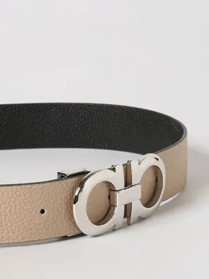 FERRAGAMO Gancini Belt - Beige