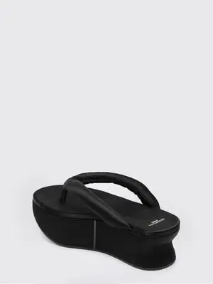 Balenciaga Satin Gaeta Wedge Flip Flops