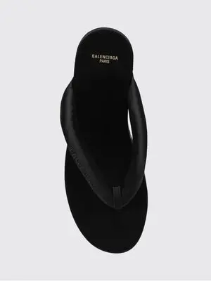 Balenciaga Satin Gaeta Wedge Flip Flops