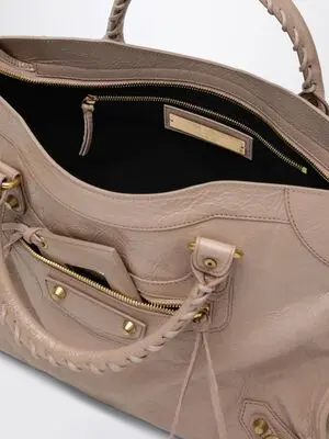 Balenciaga Le City Arena Lambskin Leather Bag - Beige