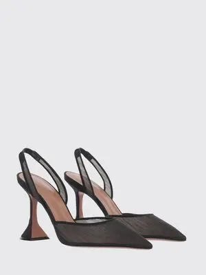 Amina Muaddi Holli Mesh Nylon Slingback Pumps