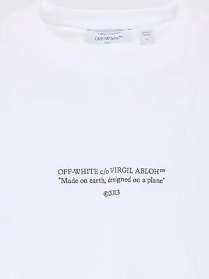 Off-White Cotton T-shirt With Logo - White 1