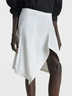 LEMAIRE Asymmetrical Viscose Midi Skirt