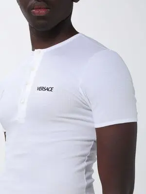 Versace Cotton T-shirt With Embroidered Logo