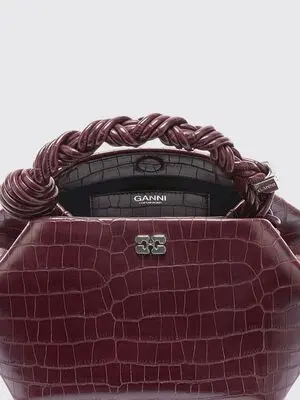 GANNI Twisted Top Handle Bag - Red