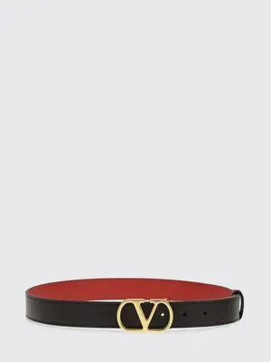 Valentino Garavani Valentino Garavani VLogo Signature Reversible Belt In Smooth Calfskin Leather Black