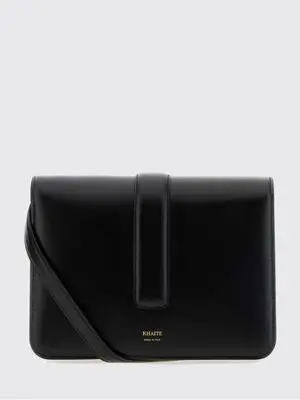 Khaite Blake Smooth Calfskin Leather Crossbody Bag With Flap - Black
