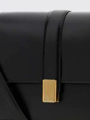 Khaite Blake Smooth Calfskin Leather Crossbody Bag With Flap - Black