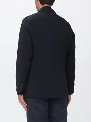 Emporio Armani Blazer With Notch Lapel - Black