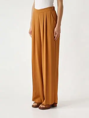 Malìparmi High-waisted Palazzo Trousers In Viscose