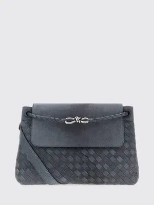 Bottega Veneta Andiamo Intrecciato Suede Lambskin Messenger Bag Avion