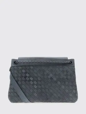 Bottega Veneta Andiamo Intrecciato Suede Lambskin Messenger Bag - Avion