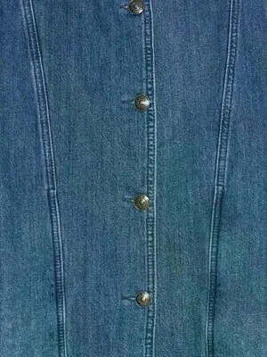 ROTATE BY BIRGER CHRISTENSEN Gathered Denim Jacket