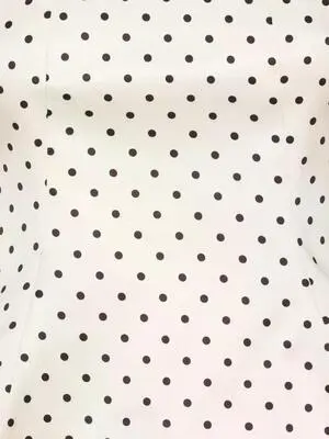 ROTATE BY BIRGER CHRISTENSEN Sleeveless Polka Dot Top - White