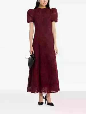 ROTATE BY BIRGER CHRISTENSEN Floral Print Midi Dress