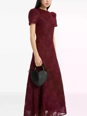 ROTATE BY BIRGER CHRISTENSEN Floral Print Midi Dress
