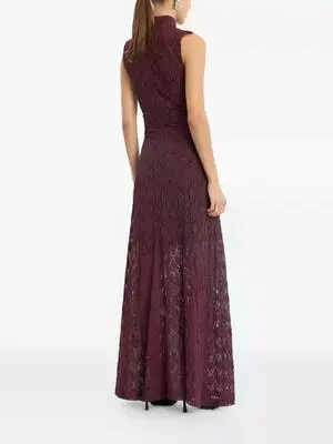ROTATE BY BIRGER CHRISTENSEN Bordeaux Lace Maxi Dress