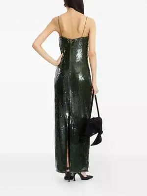 ROTATE BY BIRGER CHRISTENSEN Sequined Maxi Dress - Green