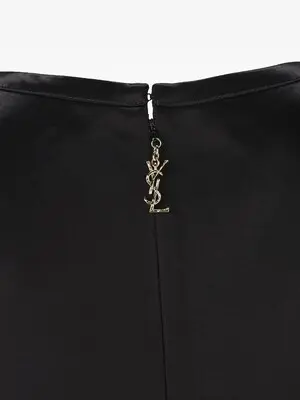 Saint Laurent Cassandre Sheath Dress In Satin