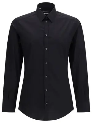Dolce & Gabbana Stretch Poplin Shirt - Black