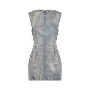 Acne Studios Sleeveless Denim Mini Dress - Blue