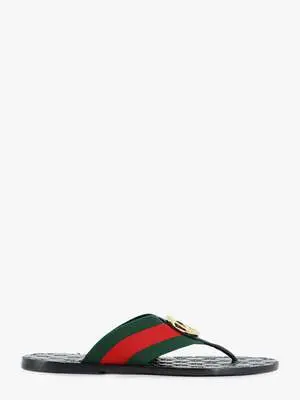 Gucci Riviera Leather Sandals - Black
