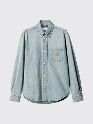 Miu Miu Classic Collar Shirt - Blue