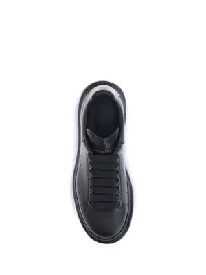 Alexander McQueen Leather Platform Sneakers - Black