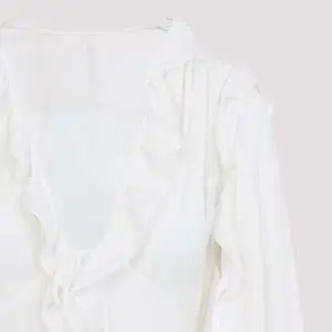 Alberta Ferretti Creponne Shirt With Ruffle Details - White