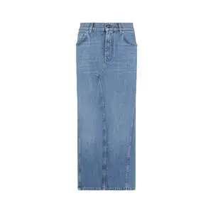 Givenchy Denim Midi Skirt - Blue