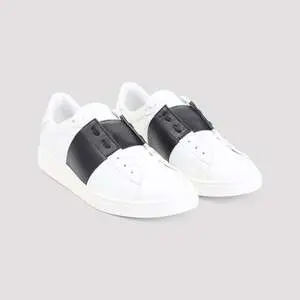 Valentino Garavani Calf Leather Sneakers With Studded Heels