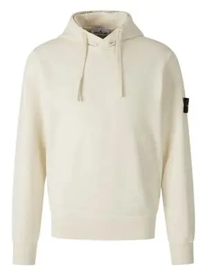 Stone Island STONE ISLAND Regular-Fit Hooded Sweatshirt White