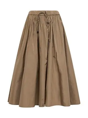 Max Mara Taffeta Midi Skirt - Multicolor