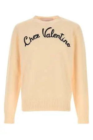 Valentino Garavani Cream Wool Sweater - Yellow