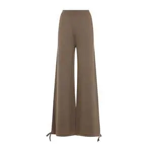 Max Mara Virgin Wool Wide-leg Pants - Multicolor