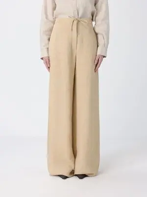 Max Mara Max Mara Studio Colonial Wide Leg Linen Trousers Multicolor