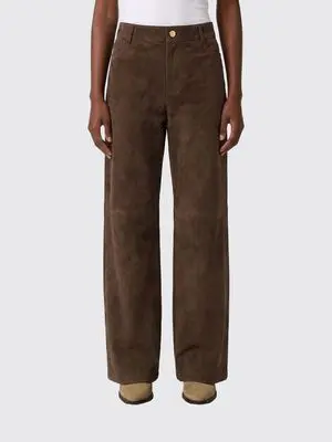 Max Mara Lamb Leather Trousers - Brown