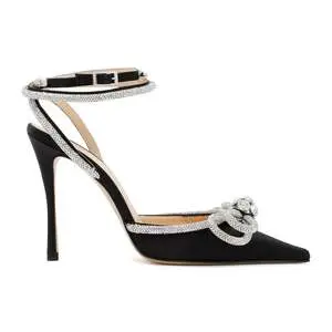 Mach & Mach Double Bow Stiletto Sandals - Black