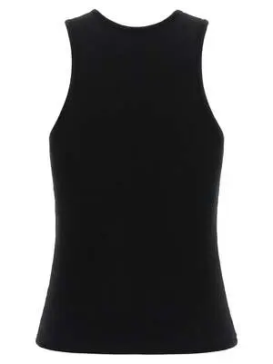 VIVIENNE WESTWOOD Ribbed Cotton Jersey Top With Orb Embroidery