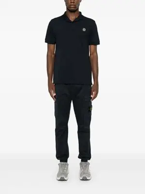 Stone Island Slim Fit Cotton Piqué Polo Shirt - Blue