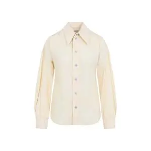 LEMAIRE LEMIAIRE Pointed Collar Shirt In Washed Cotton Muslin Multicolor