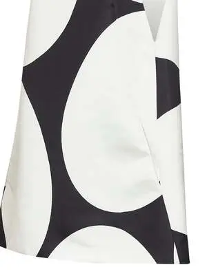 Dries Van Noten Black Duchess A-line Mini Dress With Ellipses Print