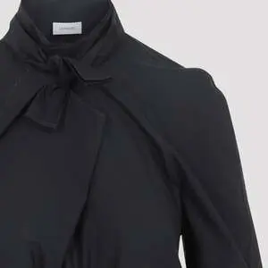 LEMAIRE Ascot Blouse With Scarf Detail - Blue