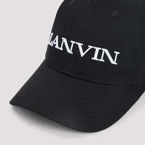 LANVIN Cotton Baseball Cap With Embroidered Logo