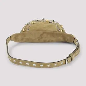 Valentino Garavani Embellished Suede Belt Bag