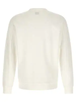 C.P. COMPANY Fleece Sweatshirt With Lens Detail - White