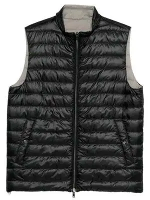 Herno Nylon Ultralight And Ecoage Reversible Vest - Black